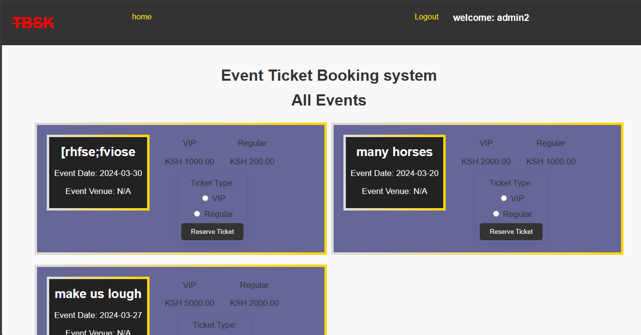 GitHub - nimcorder/Events-ticket-booking-system