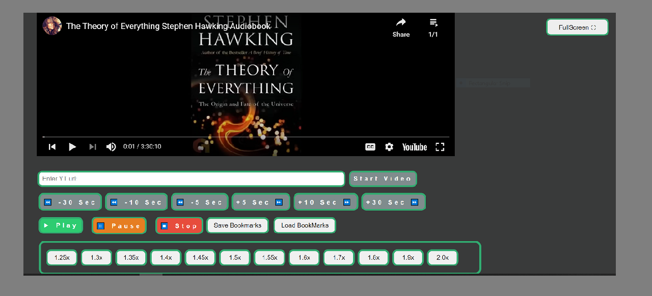 GitHub - SevenSamuraiSoldier/youtube_audiobook_player: This Single Page Web Application is ...