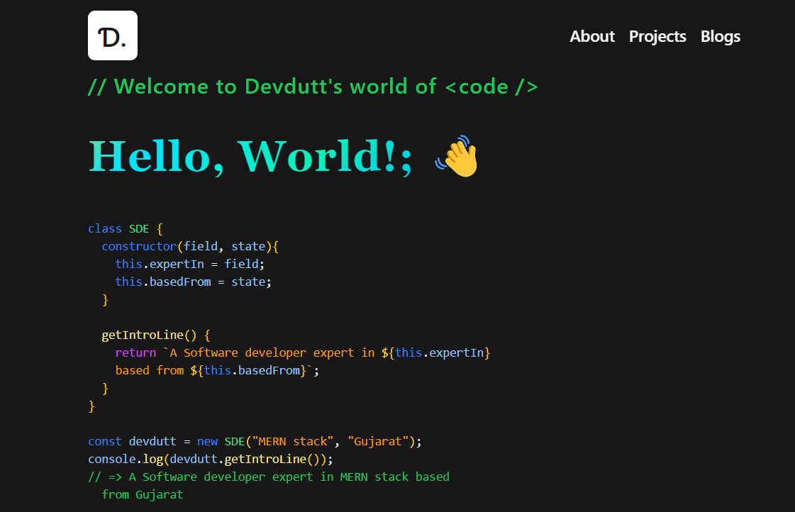 GitHub - devdutt6/devdutt-portfolio: Devdutt's(My) Portfolio Project