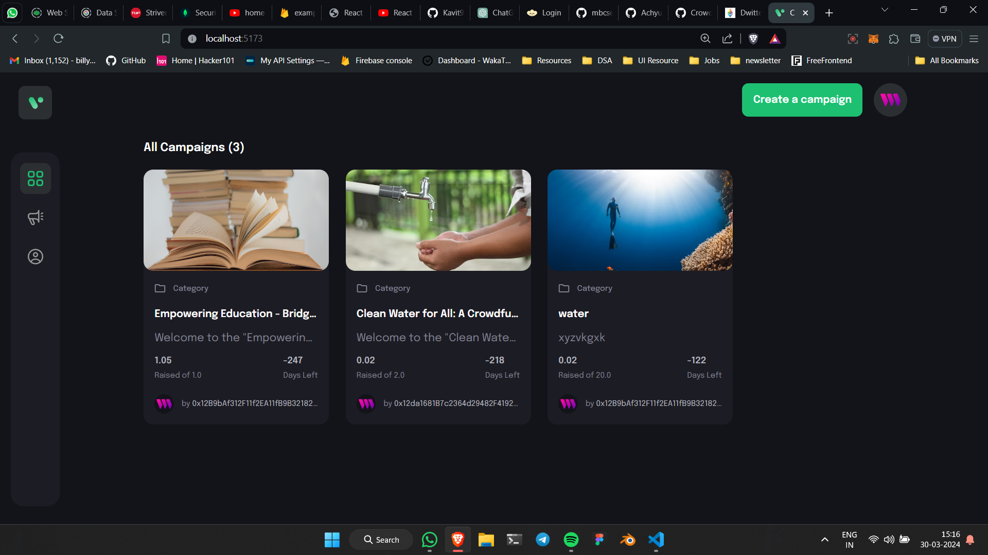 GitHub - MananPoojara/Decentralized-CrowdFunding: Decentralized crowdfunding, also known as ...