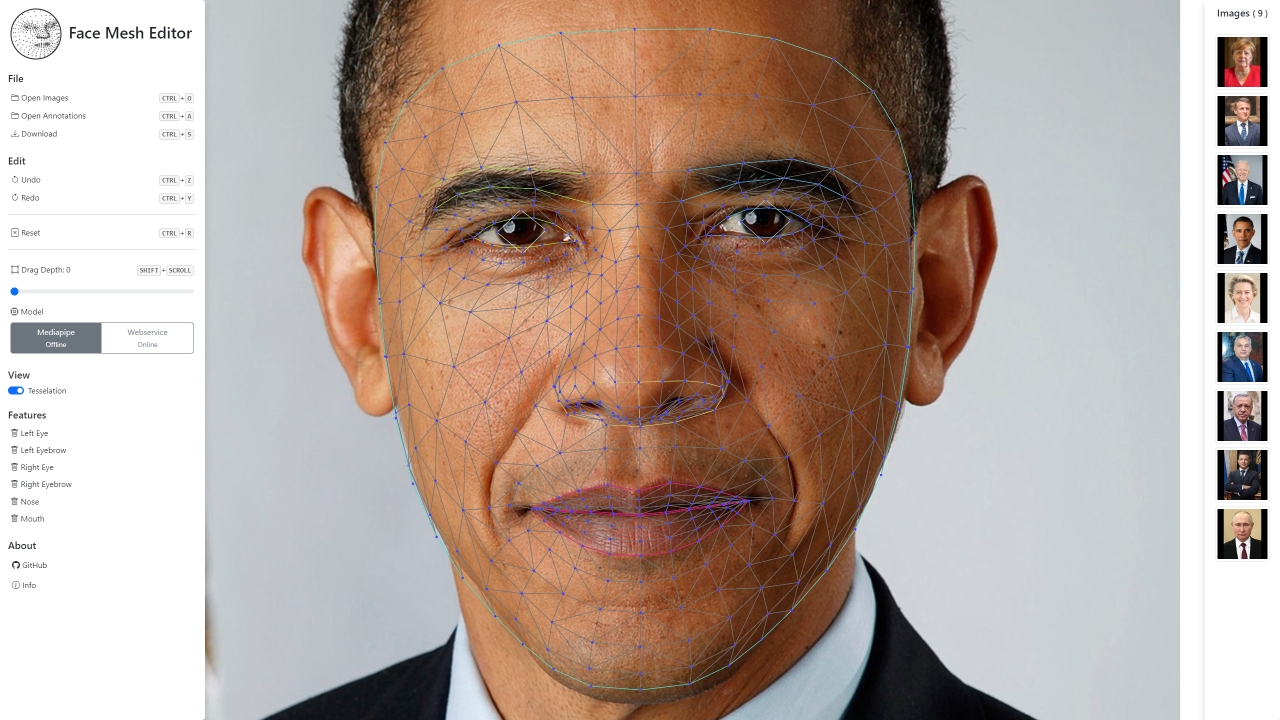 GitHub - hcmlab/FaceMeshEditor: An Editor to manually adjust automatic ...