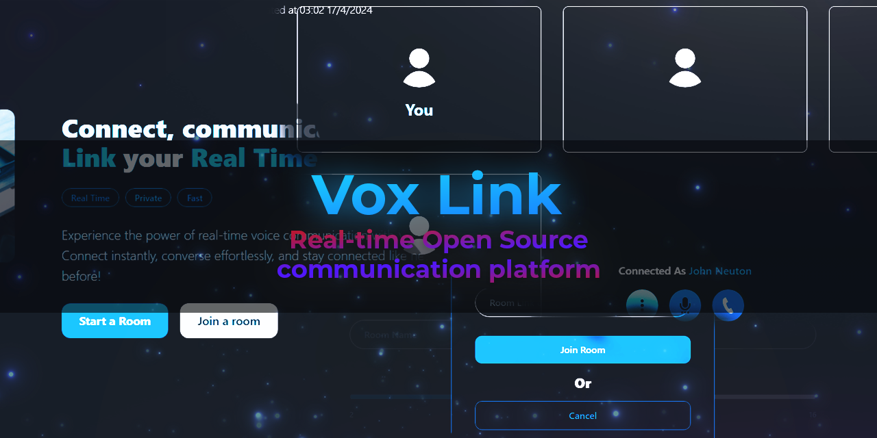 GitHub - diaslui/vox-link: 🎙️🌌 Using Web RTC + WS, communicate via audio in real time directly ...