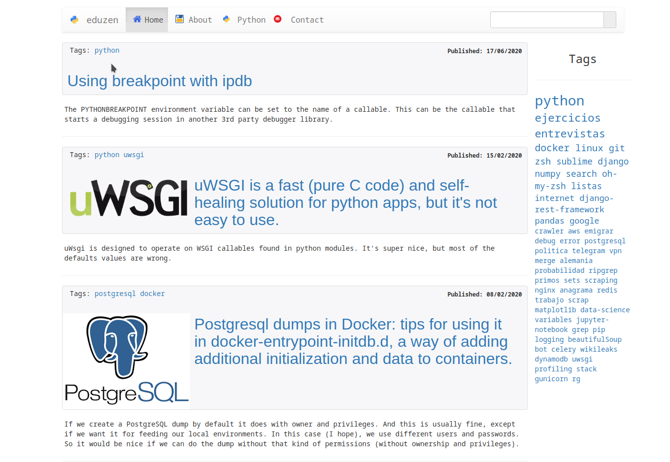 GitHub - eduzen/website: Django blog