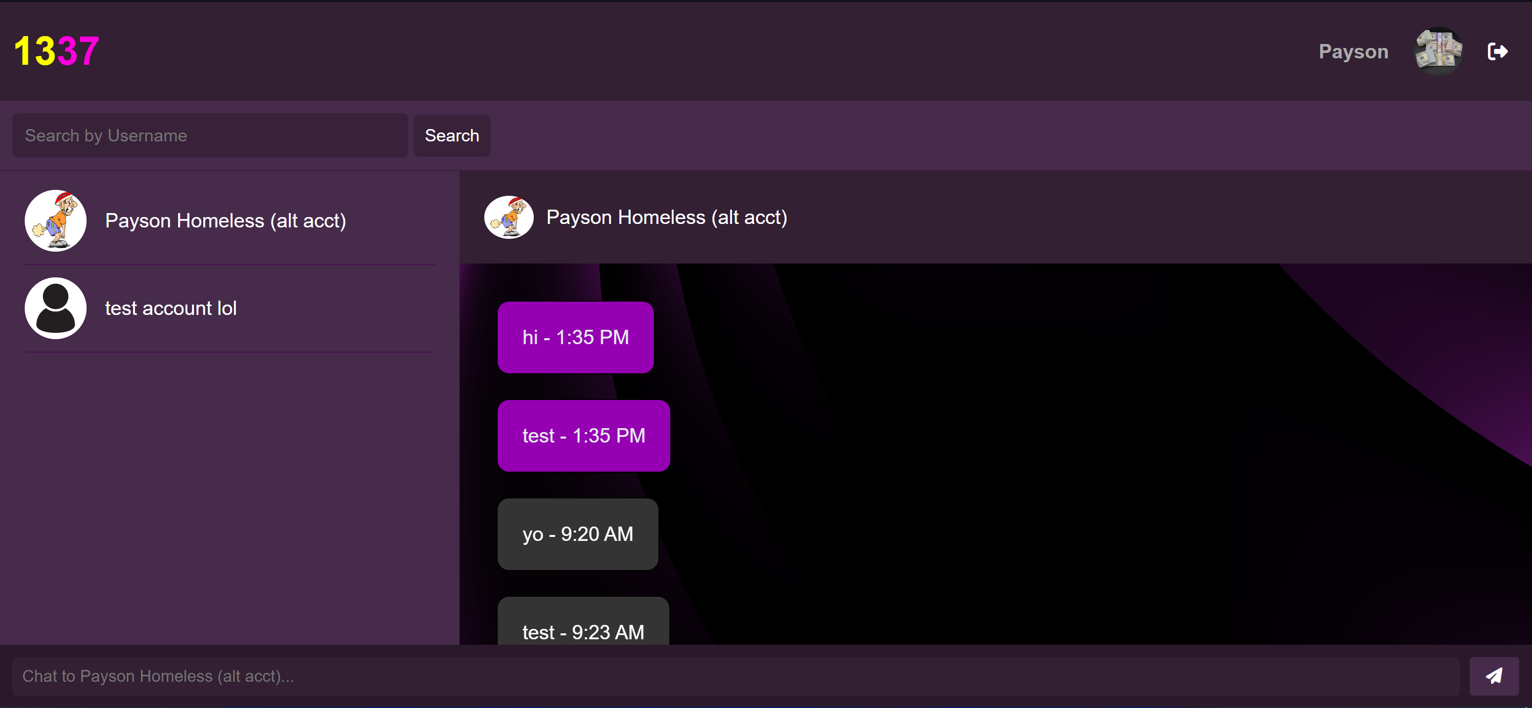 1337-Chat/dashboard.html at main · paysonism/1337-Chat · GitHub