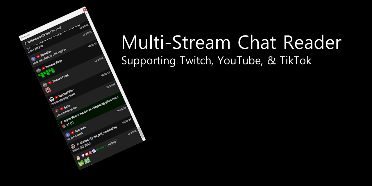 GitHub - navarr/multi-stream-chat: Multi-Stream Chat Reader supporting ...