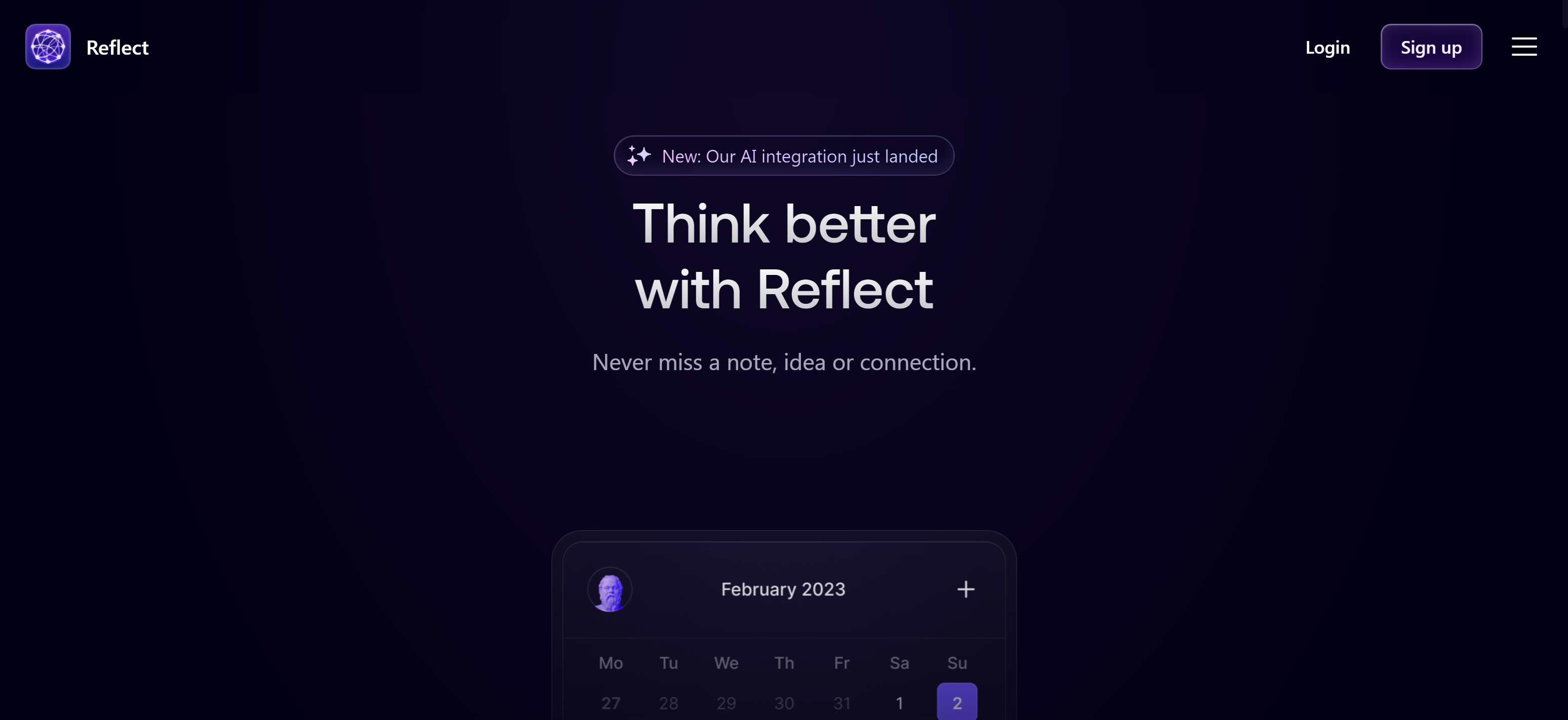 GitHub - paysonism/reflect.app-clone: A remake of the https://reflect ...