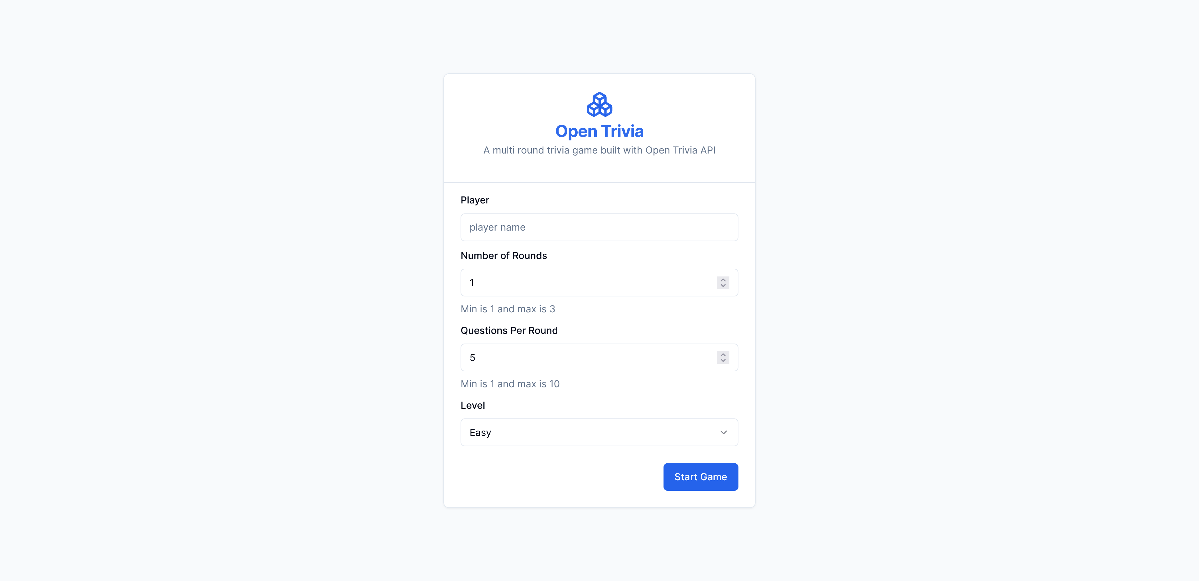 Github Ahmedsomaa Open Trivia A Multi Round Trivia Game Built With Open Trivia Api