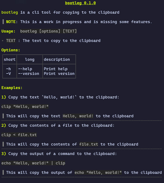 GitHub - hadronomy/bootleg: My cli clipboard tool
