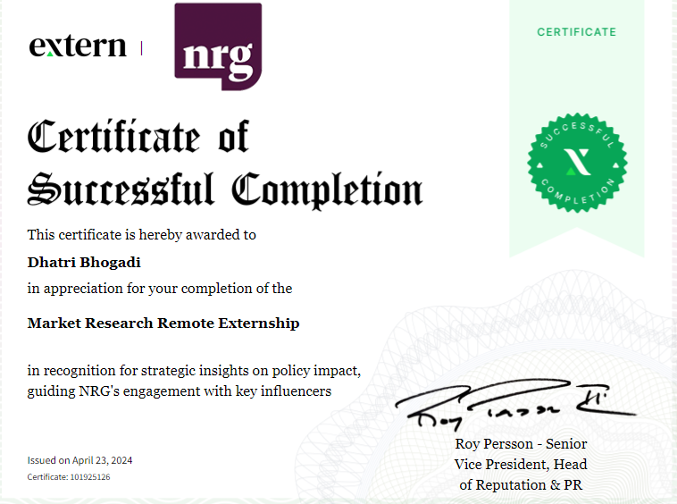 GitHub - bhogadidhatri/NRG-Externship