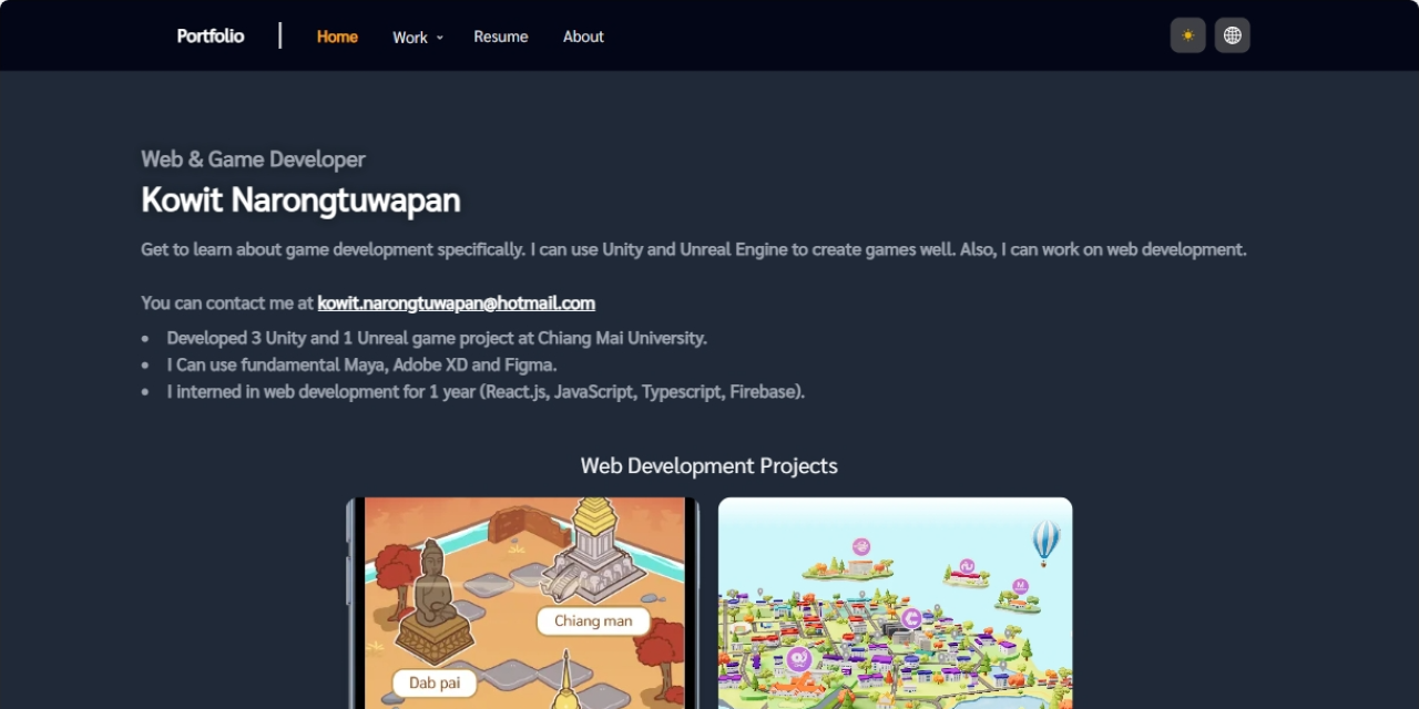 Github Kowitnarong Portfolio My Portfolio Website