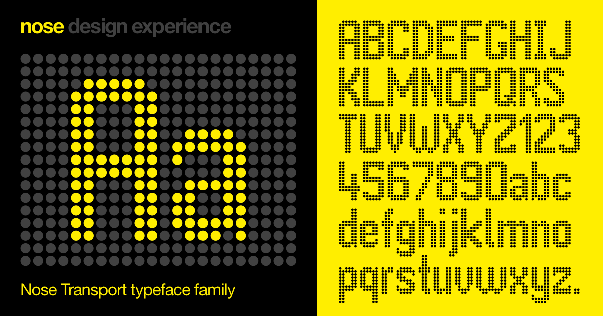 GitHub - Nose-Design/Nose-Transport: Font family inspired by dot matrix ...
