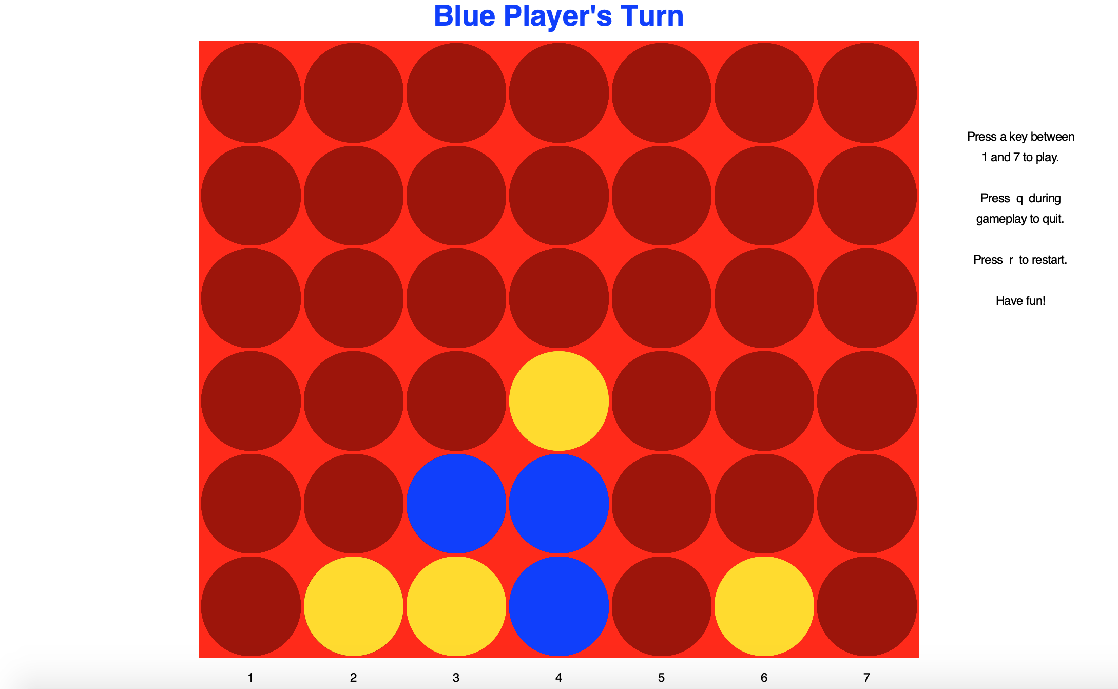 GitHub - hakimv2322/Connect-4: GUI and game logic in python for connect ...