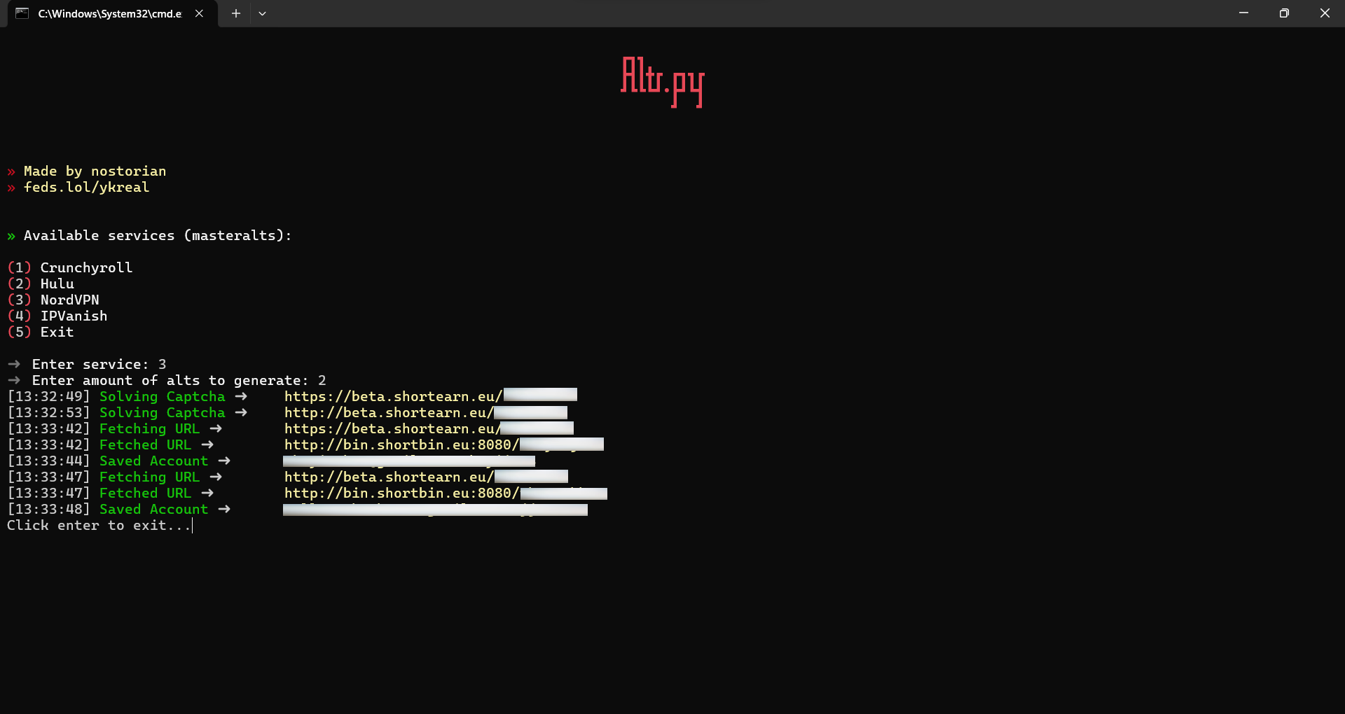 GitHub - nostorian/alts-py: An alt generator with inbuilt shortlink bypasser