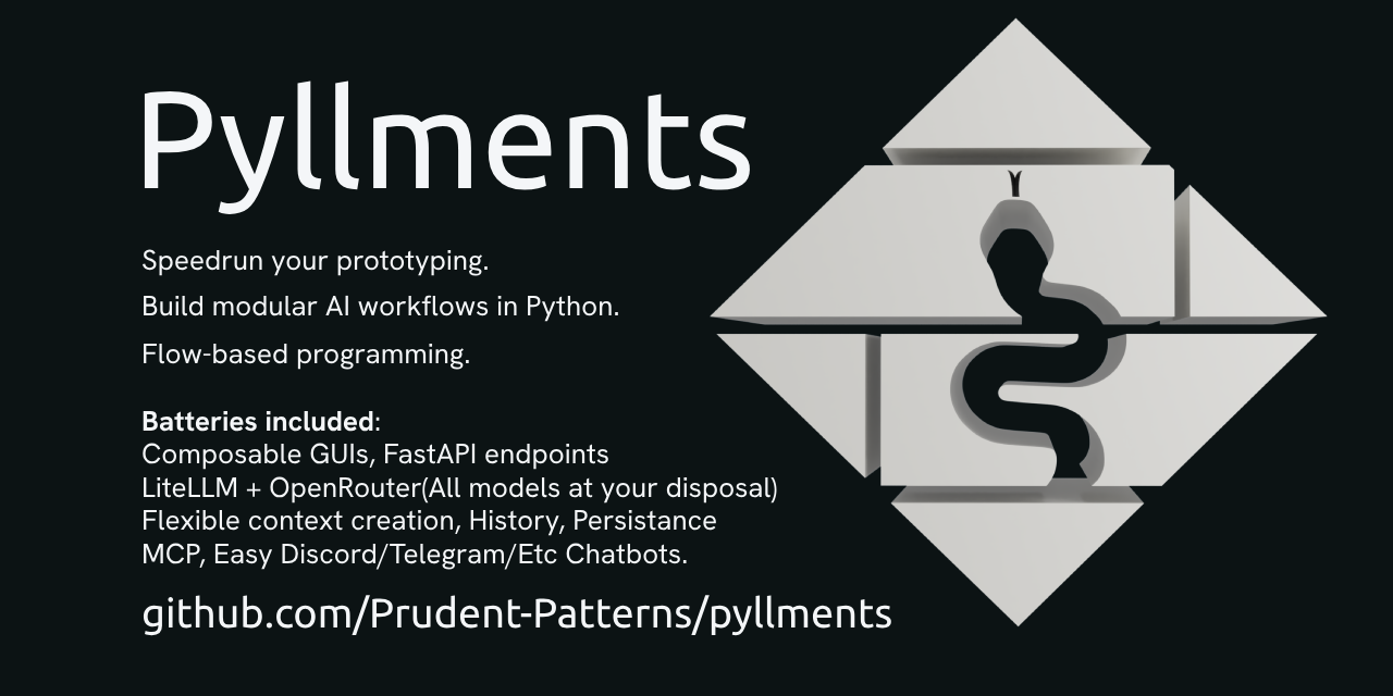 GitHub - Prudent-Patterns/pyllments: Workbench focusing on building complex LLM workflows and ...