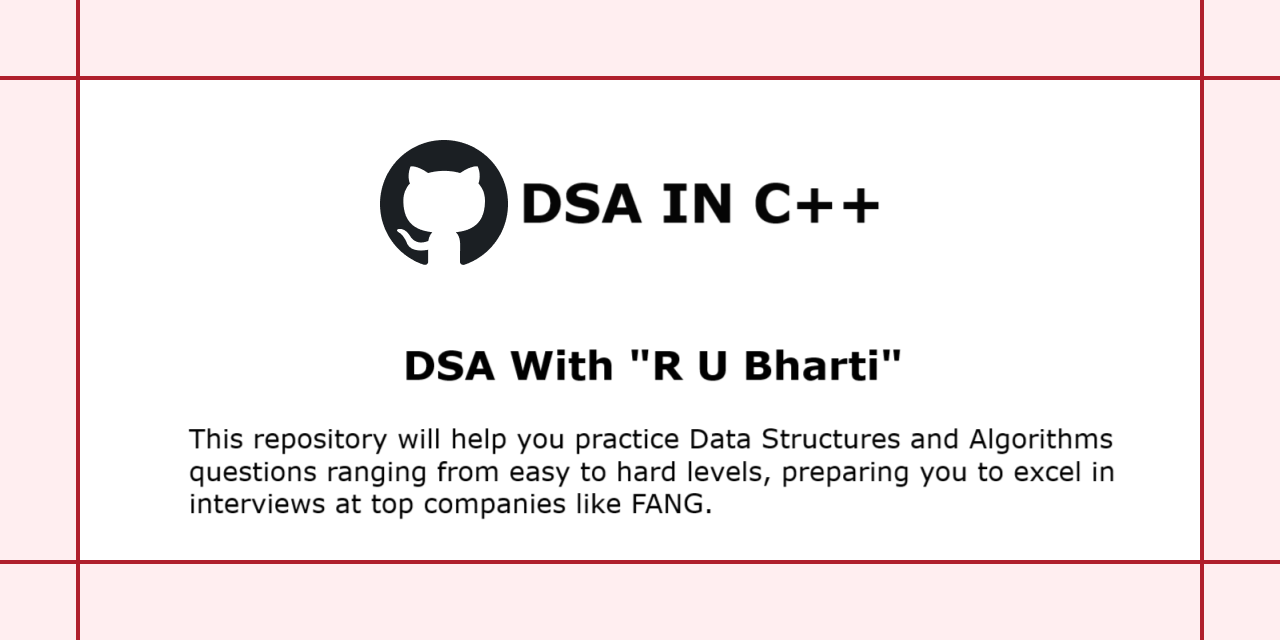 GitHub - R-U-Bharti/DSA-IN-CPP: This repository will help you practice Data Structures and ...
