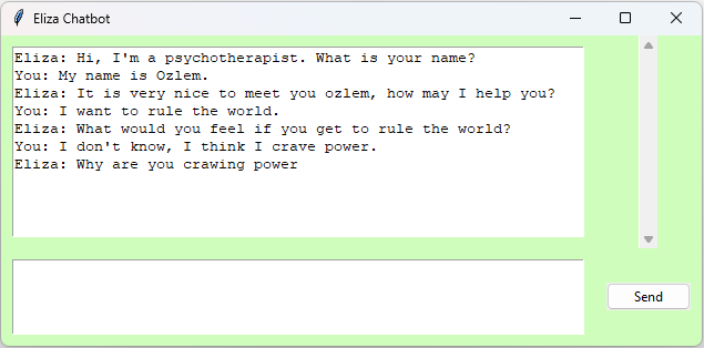 GitHub - 36nw/Eliza-Chatbot: Eliza chatbot w/ GUI in Python