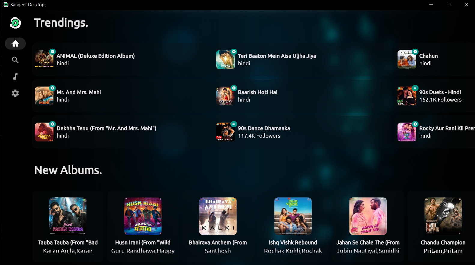 GitHub - P8Labs/sangeet: A Desktop Music App which is supported by Jiosaavn music library.