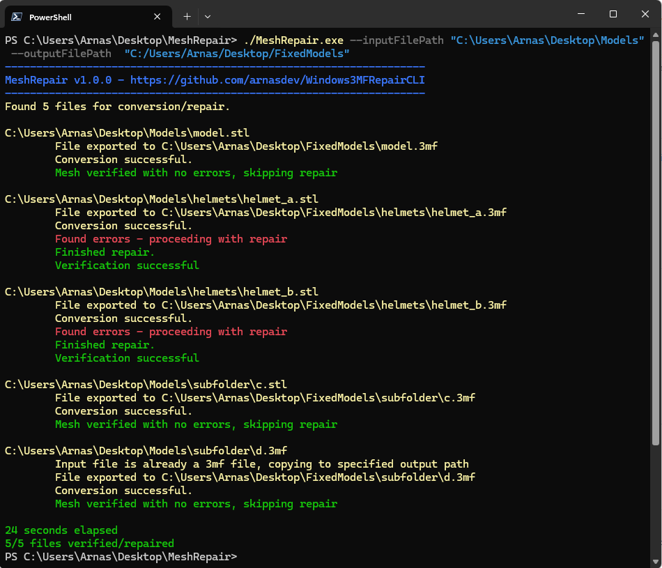 GitHub - arnasdev/MeshRepair: A CLI tool to enable automation of 3mf repair on Windows