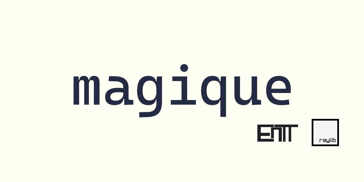 GitHub - gk646/magique: 2D game engine for programmers (or those yet to be!)