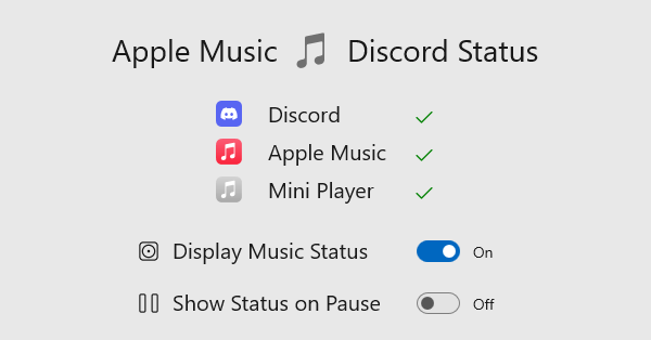 GitHub - jwl-7/applemusic-discord-status: Windows app for updating ...