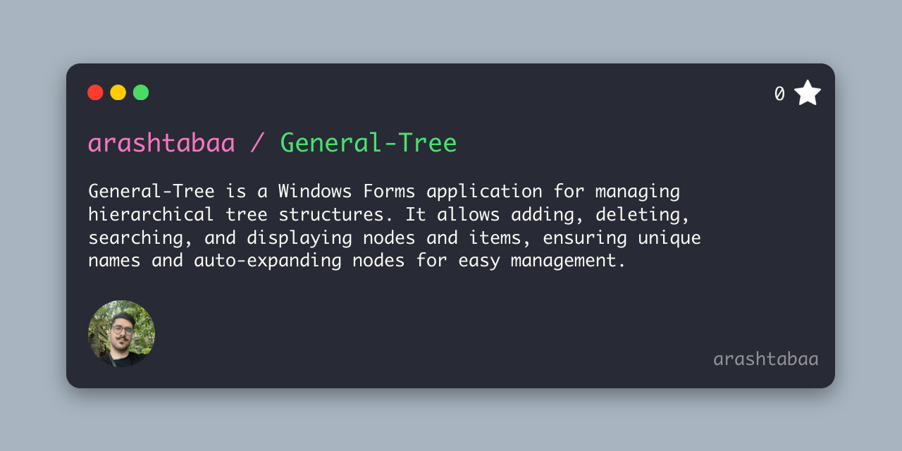 Github Arashtabaageneral Tree General Tree Is A Windows Forms 0474