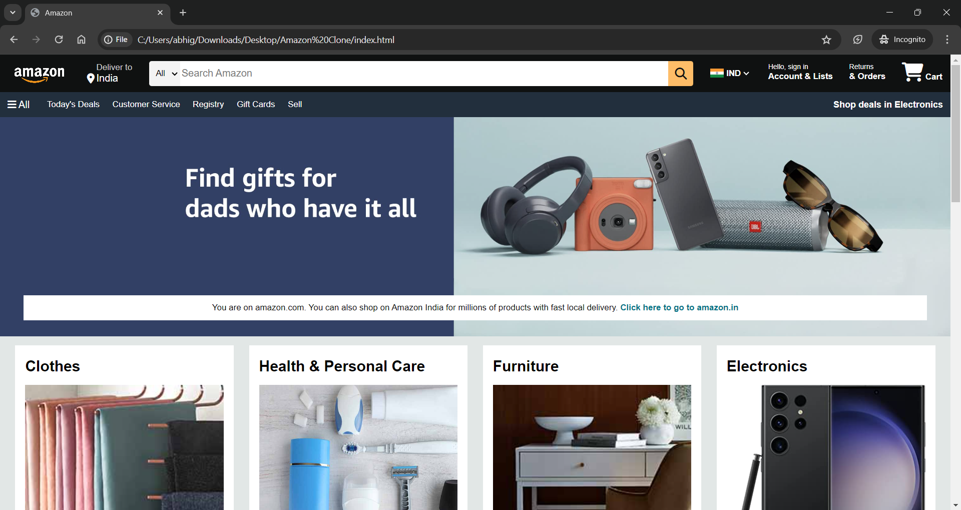 GitHub - AbhiGupta3005/Amazon-Clone