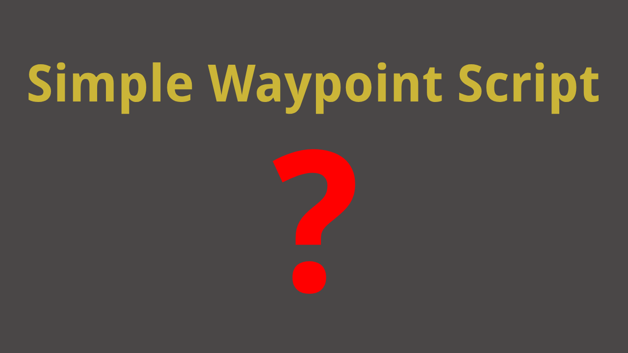 GitHub - Tobee1406/Simple-Waypoint-Script: A Simple Waypoint/Quest Marker Script for Unity