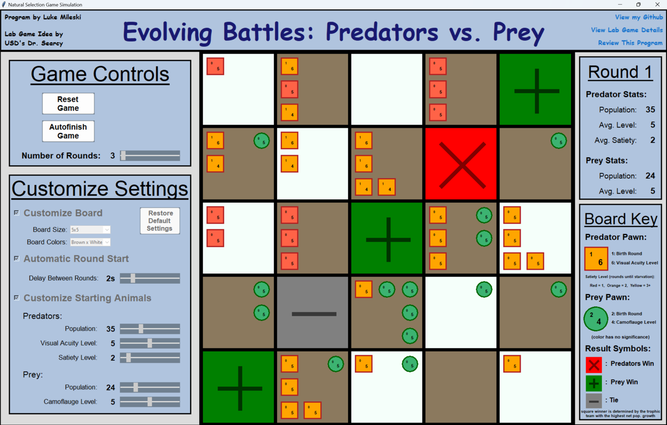 GitHub - lmileski/natural_selection_simulation: A customizable GUI ...