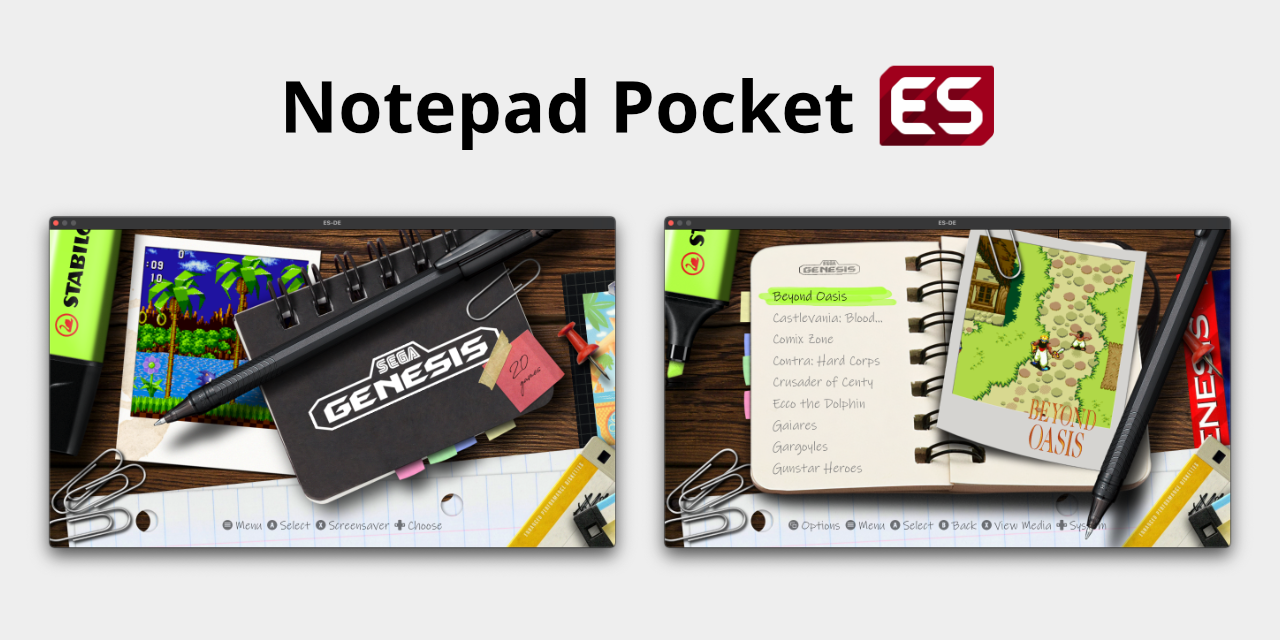 GitHub - anthonycaccese/notepad-pocket-es-de: A theme for ES-DE v3.0 based on the look of small ...