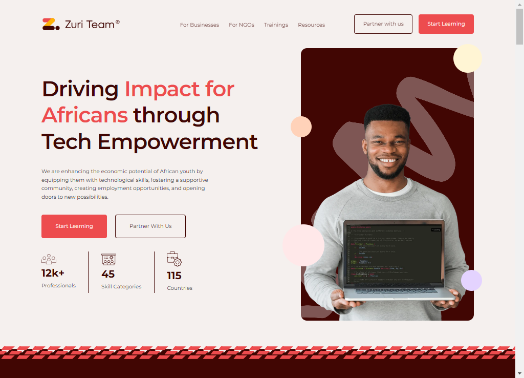 GitHub - Uyimolo/zuri.team-clone: This is a non-commercial React clone of the Zuri Team website ...