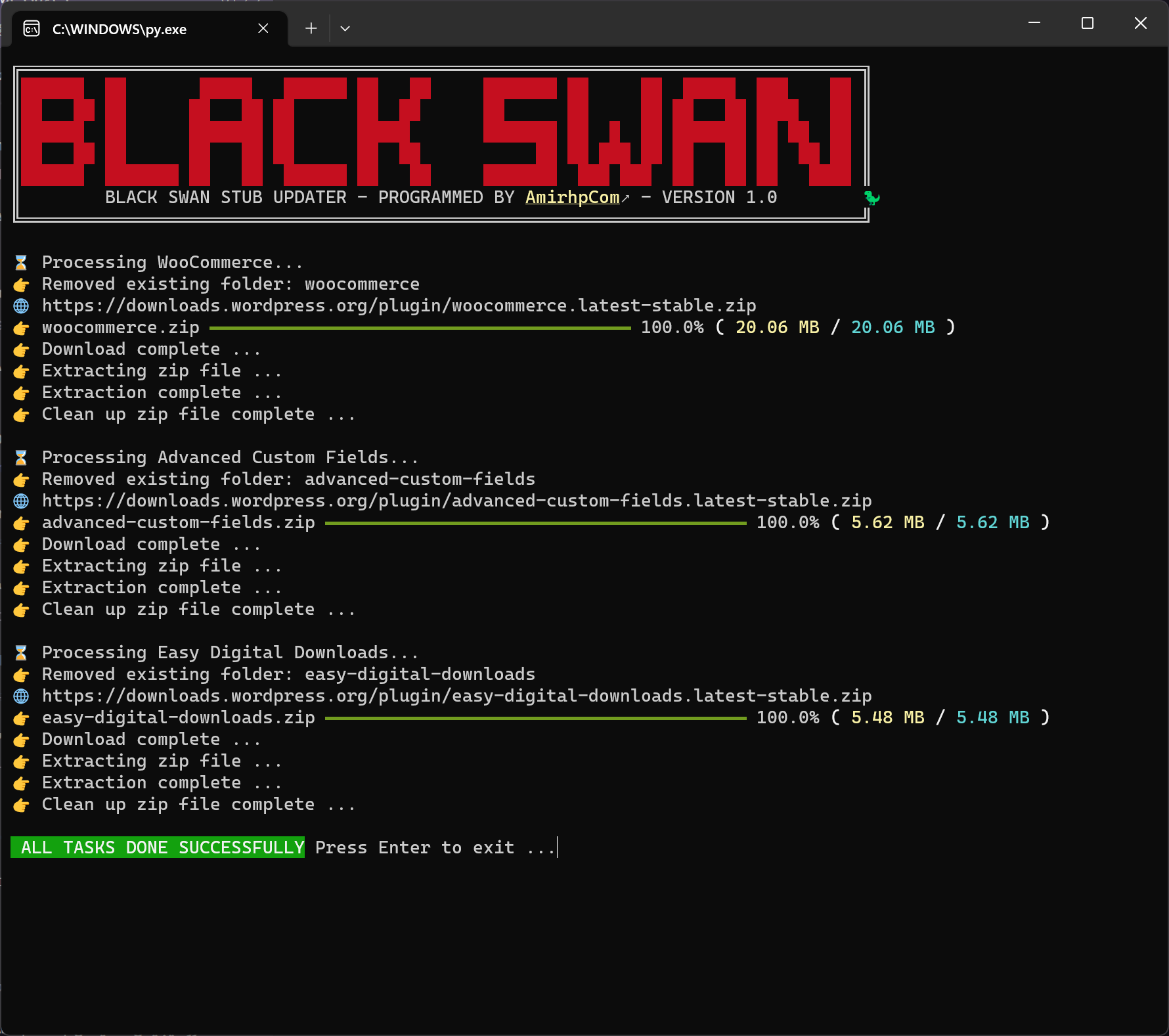 GitHub - amirhp-com/stub-updater: Manually downloads and extracts plugins into stub folder