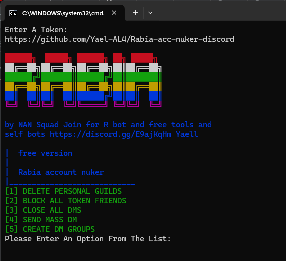 GitHub - Yael-AL4/Rabia-acc-nuker-discord: i'm not responsible de el mal uso que le pueden dar ...