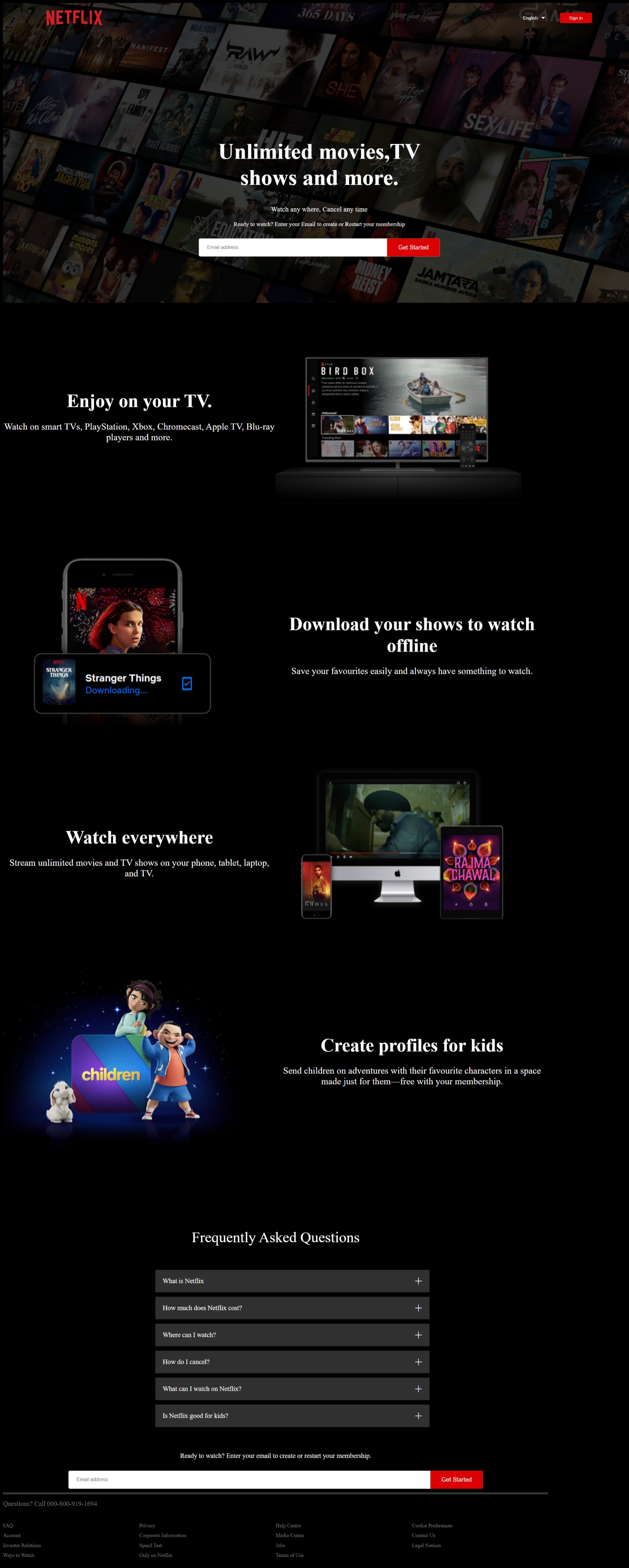 GitHub - sandeepuppula/Netflix-webpage: I undertook the exciting challenge of replicating the ...