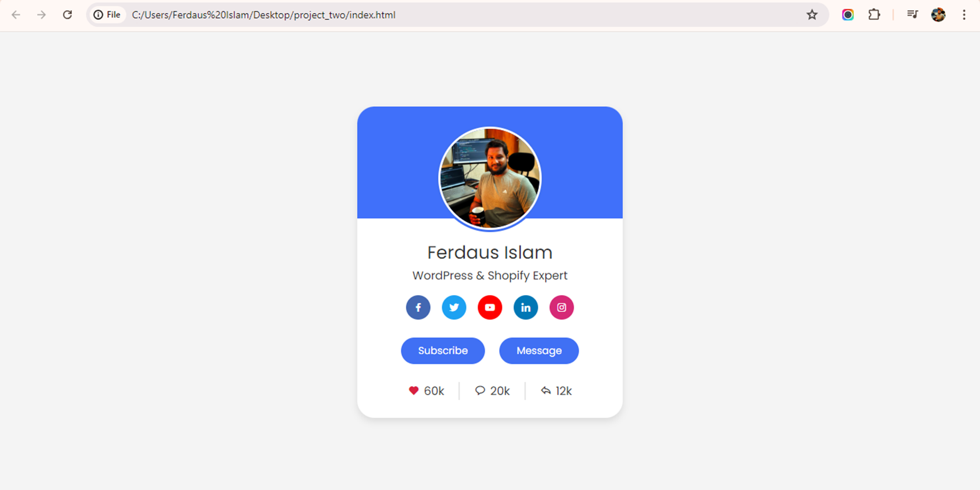 GitHub - Ferdaus7866/responsive_profile_card