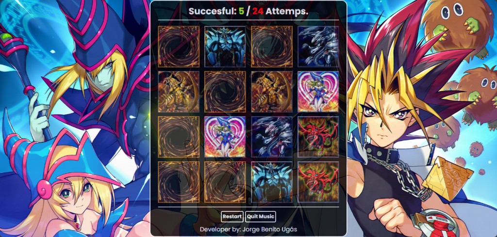 GitHub - DoctorBIOS1990/game-parejas: Juego de parejas, basado en la temática de Yugi-OH!