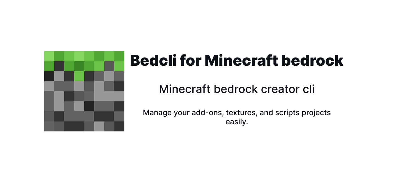 Github Fedyou Bedcli Minecraft Bedrock Creator Cli