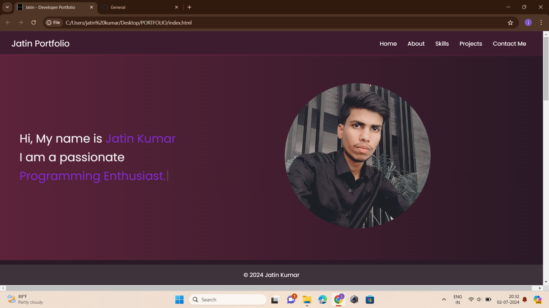 GitHub - JatinKumar0912/Jatin-Developer-Portfoilo