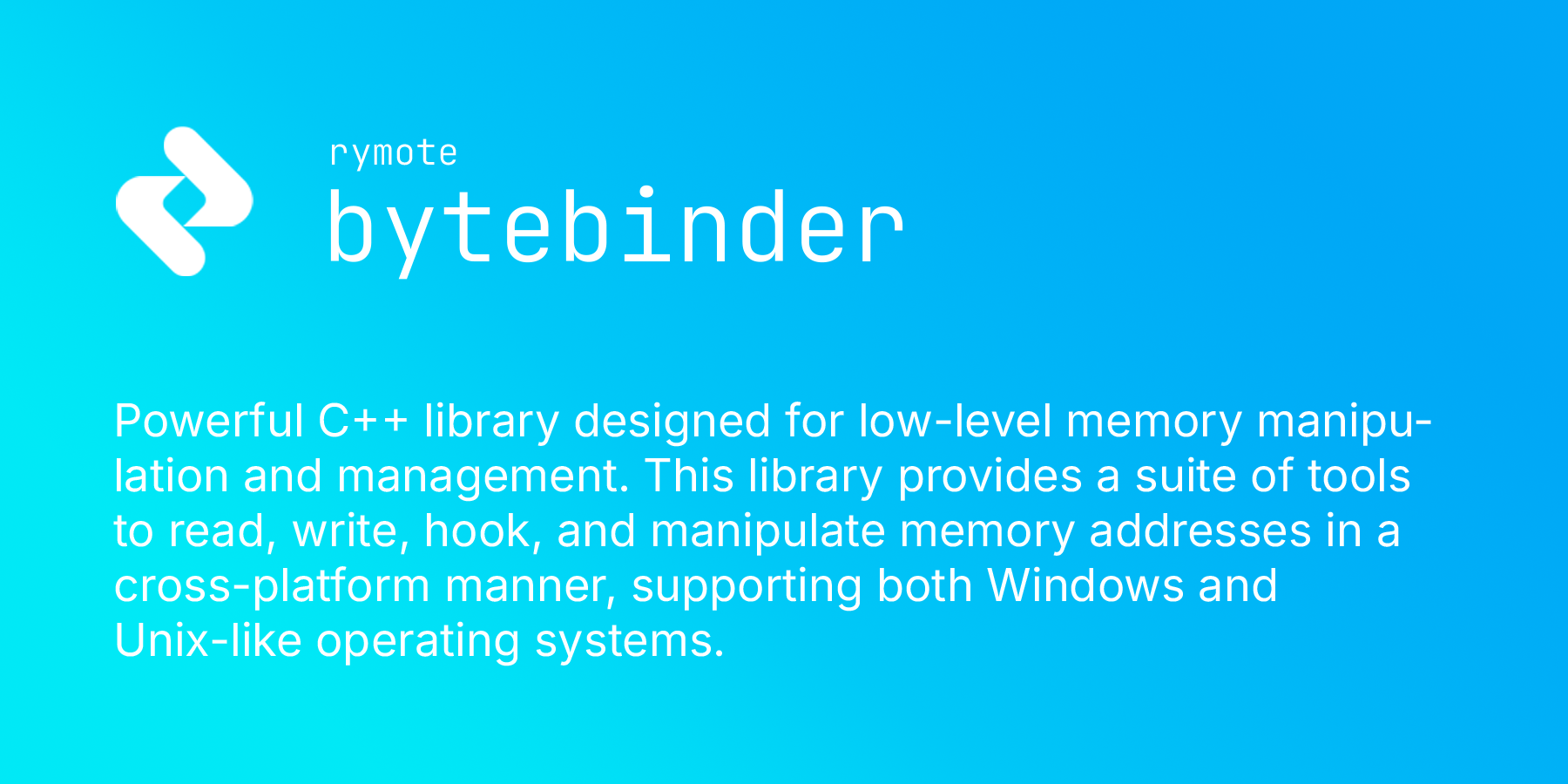 GitHub - rymote/bytebinder: bytebinder is a powerful C++ library designed for low-level memory ...