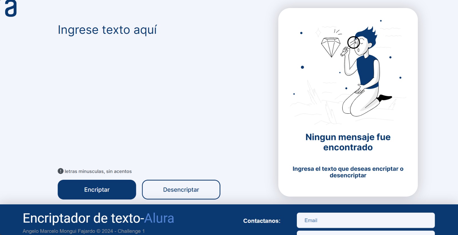 Github Angel0128challenge Encriptador De Texto Implementación Del