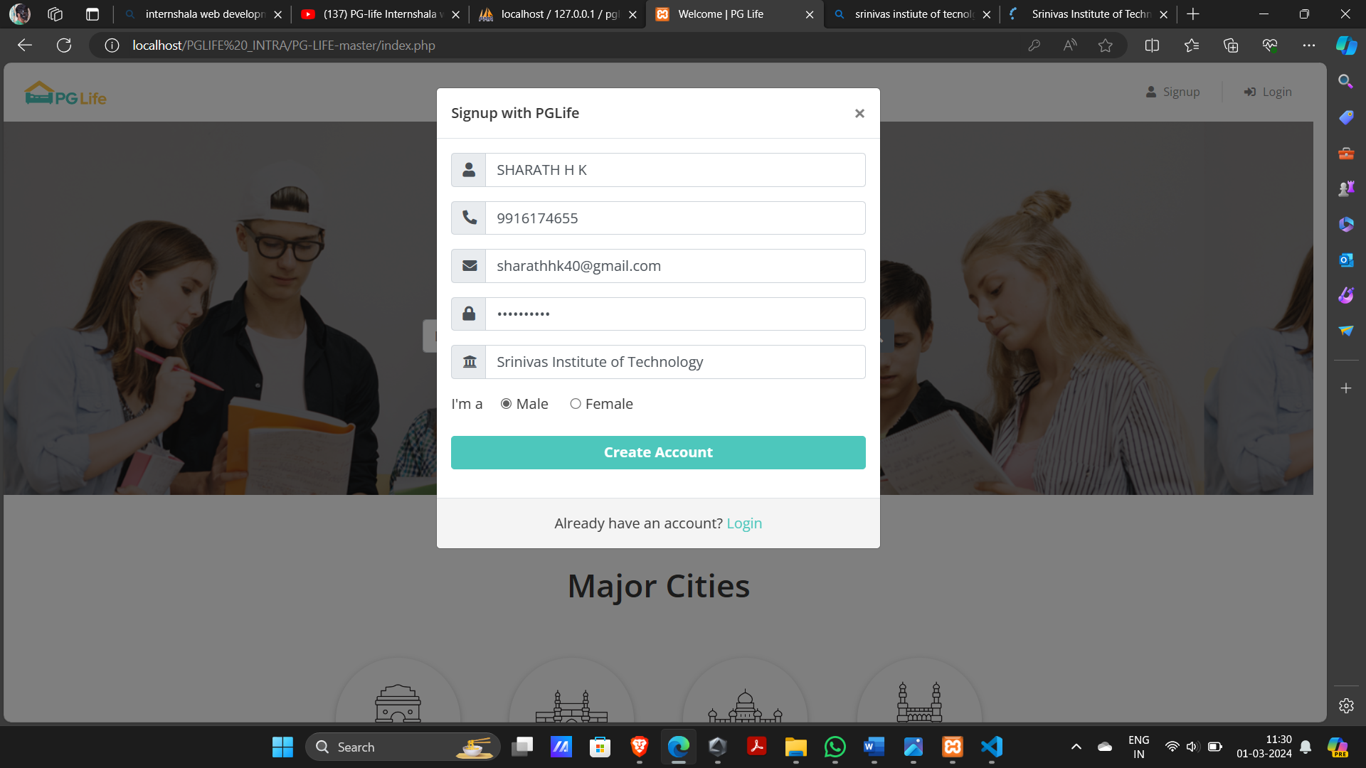 GitHub - Sharathhk122/PG_LIFE-internship-project_WEB_DEVELOPMENT