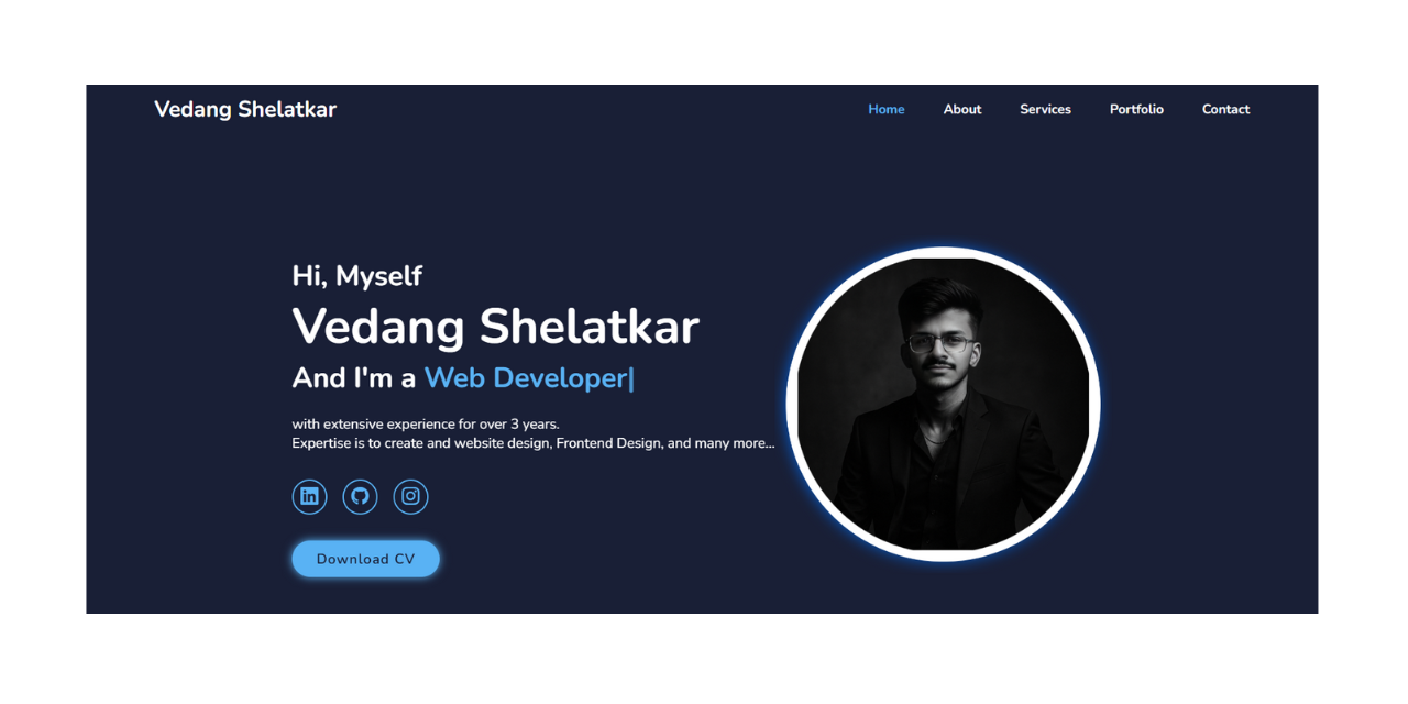 GitHub - CodeWithVedang/My-PortFolio: My PortFolio Using HTML, CSS, JS