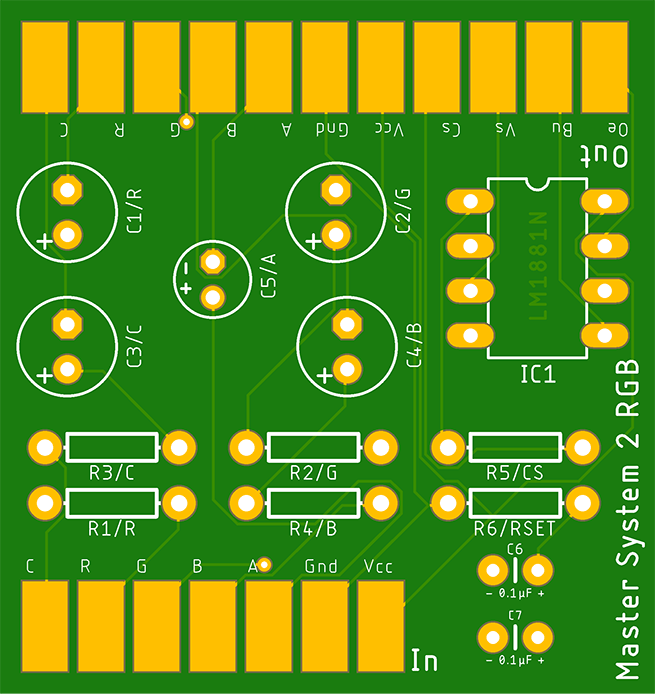 Sega Master System Controller Pinout