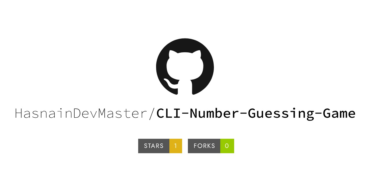 GitHub - HasnainDevMaster/CLI-Number-Guessing-Game: This is a CLI (Command Line Interface ...