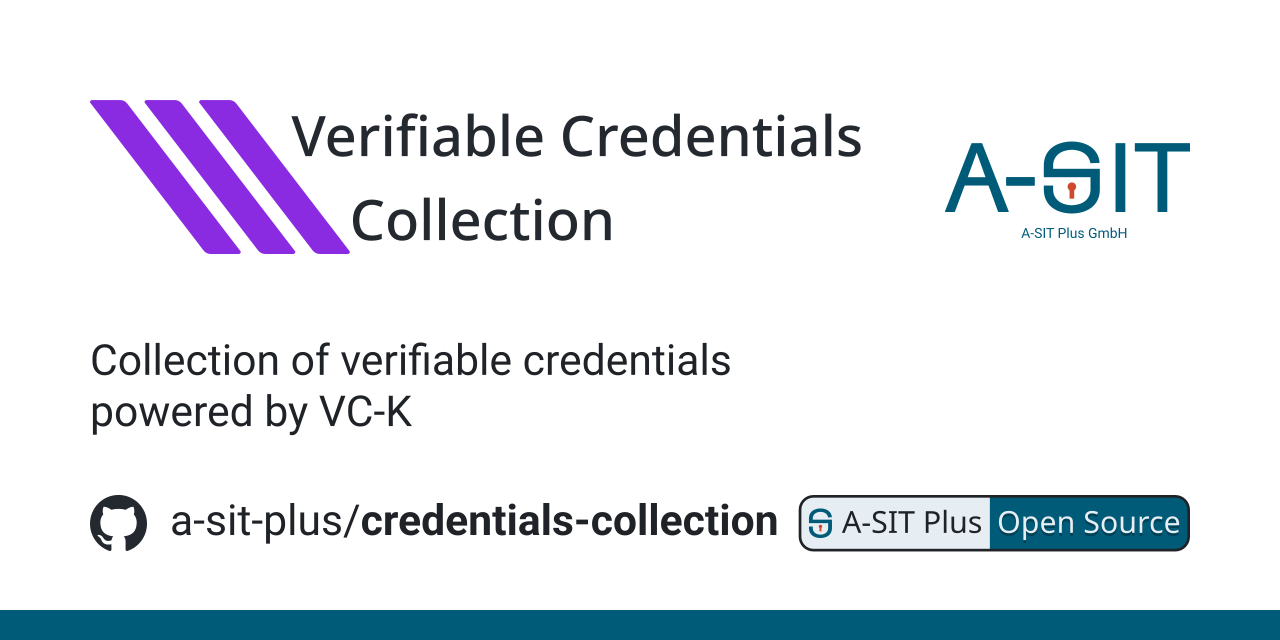 GitHub - a-sit-plus/credentials-collection: Collection of verifiable credentials powered by VC-K