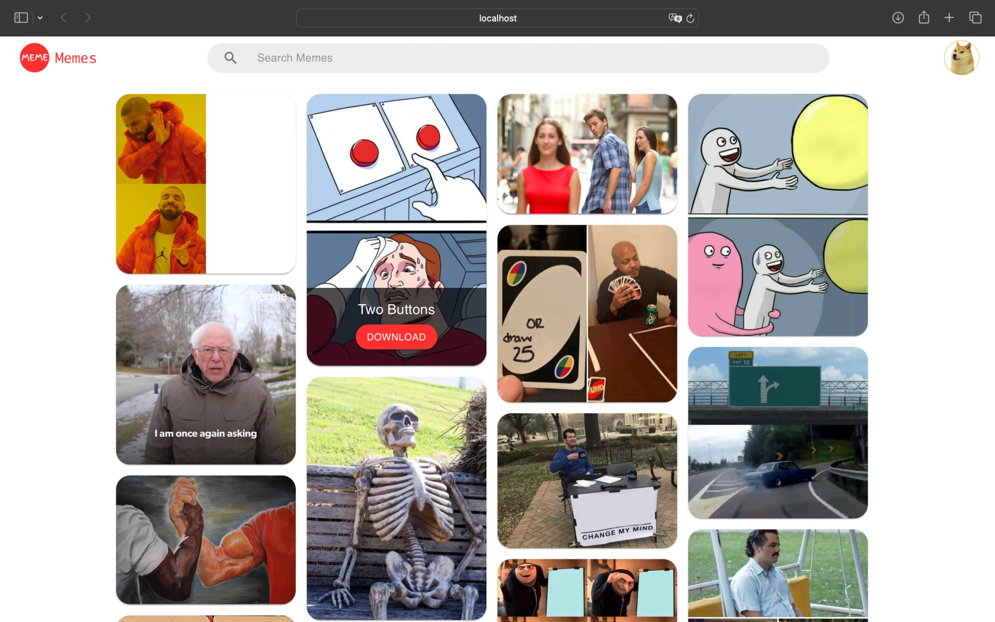 GitHub - Tharindu-Sandeepa/Meme-app: Meme Gallery is a responsive web application built with ...