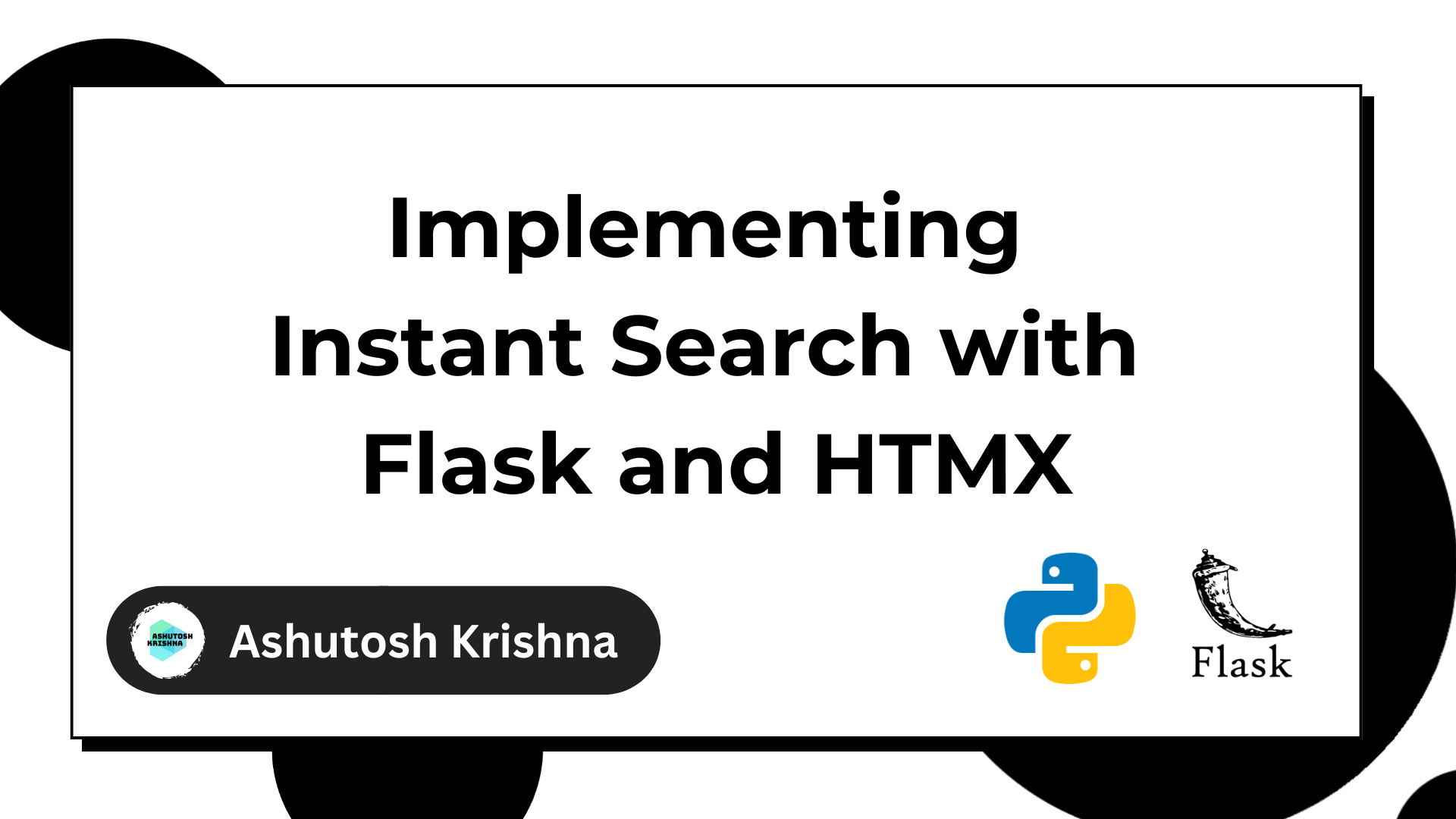 Github Ashutoshkrris Instant Search With Flask Htmx