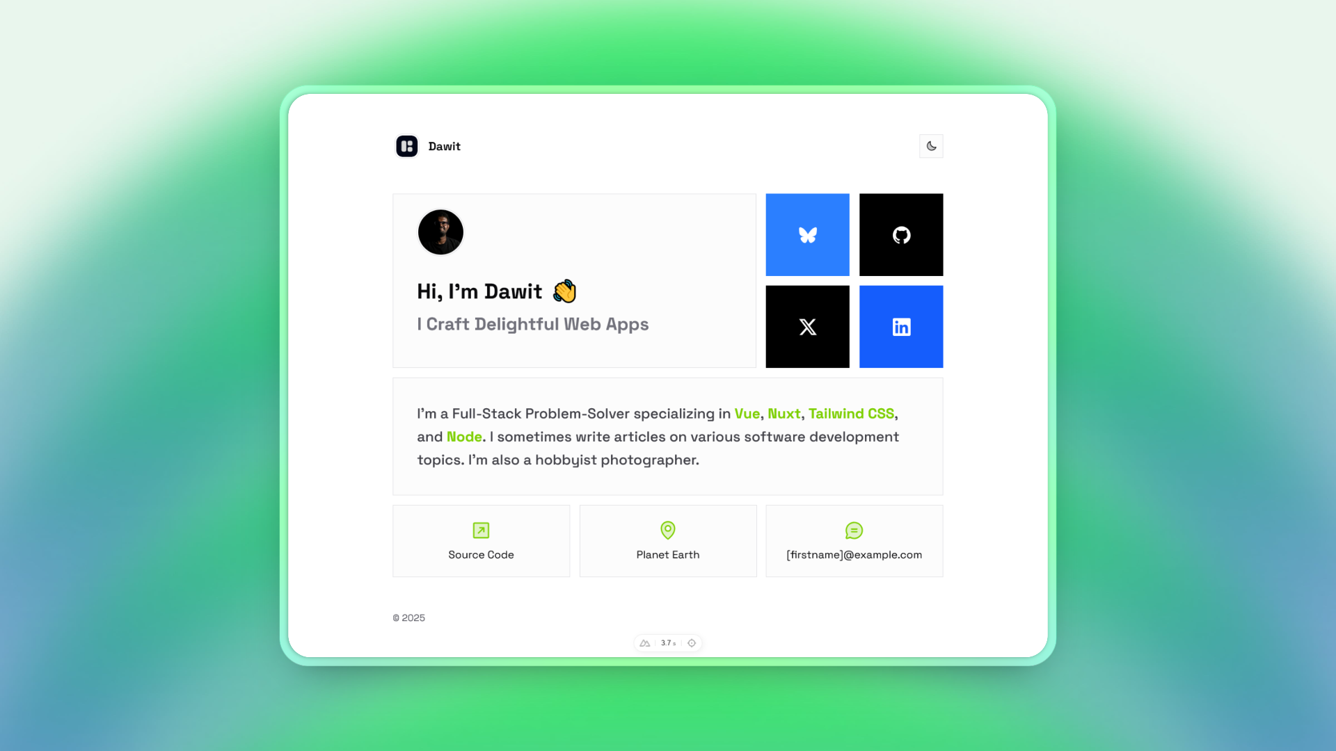 GitHub - oneminch/Bentolio: A Minimal Portfolio Template Built with Nuxt & GSAP
