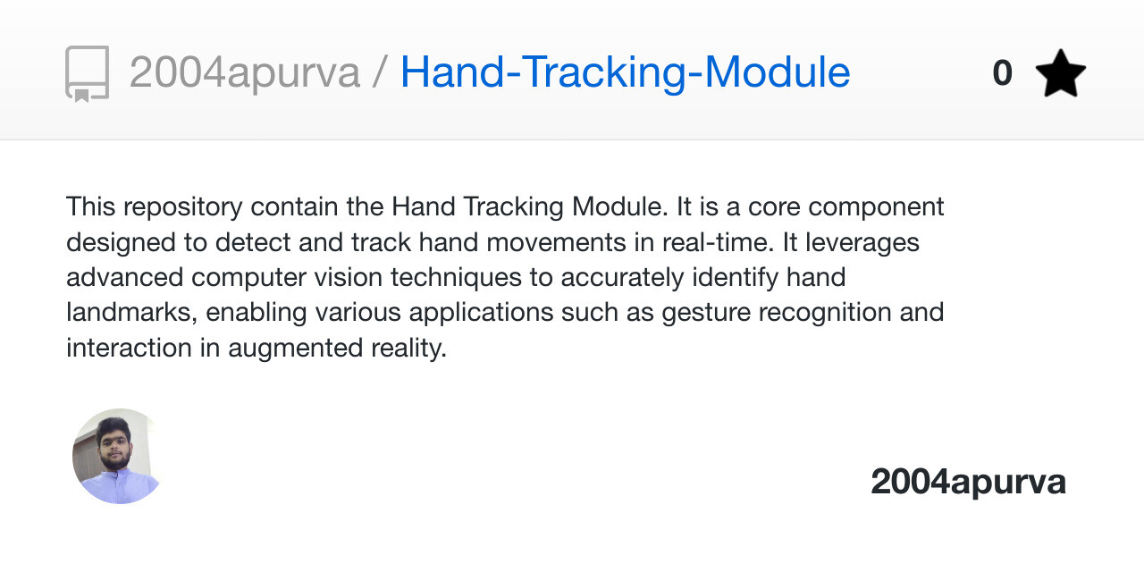 GitHub - 2004apurva/Hand-Tracking-Module: This repository contain the ...