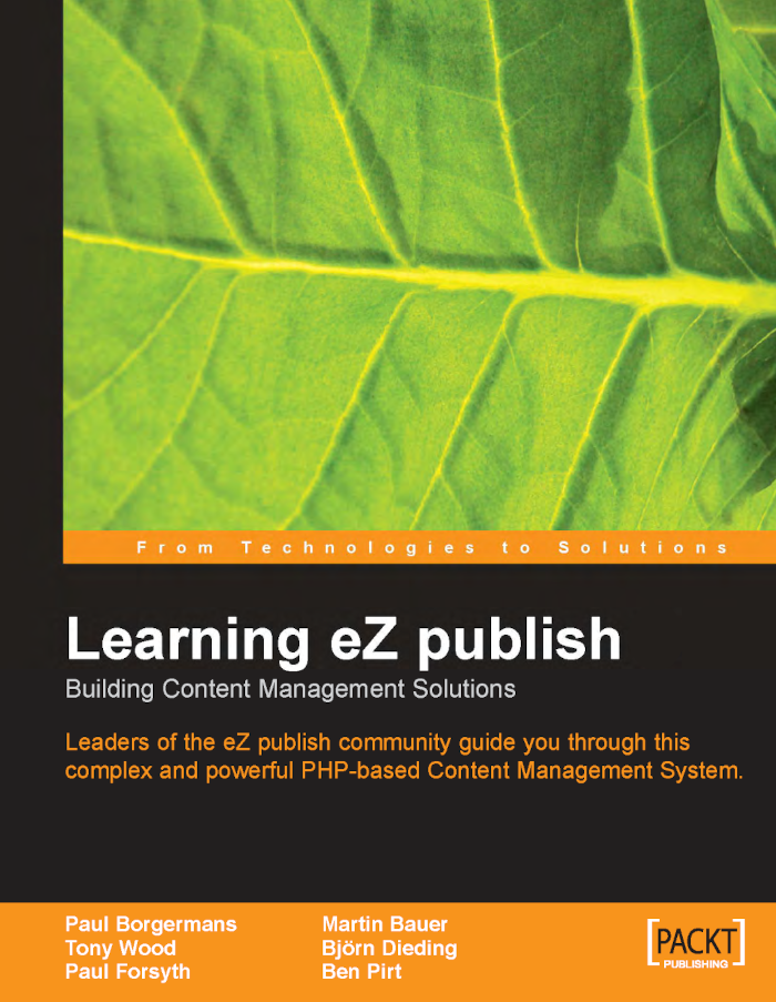 GitHub - se7enxweb/Book-Learning-eZPublish: The Book, "Learning eZ Publish" was the first book ...