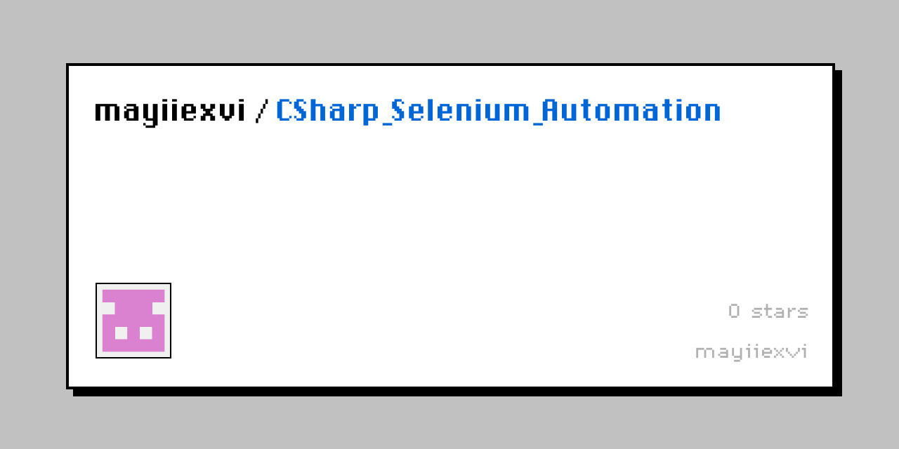 GitHub - espinasylvia/CSharp_Selenium_Automation